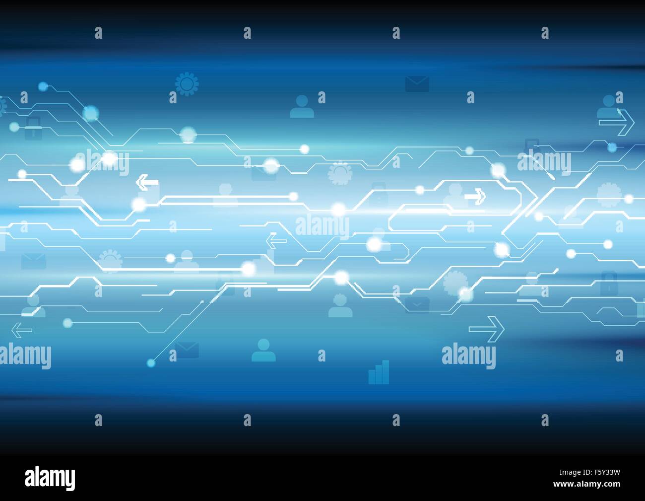 Blue tech abstract background with circuit board. Vector design Stock ...