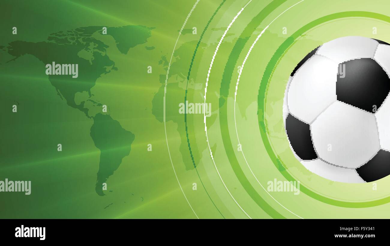 Green anstract soccer sport background with ball. Vector design Stock ...