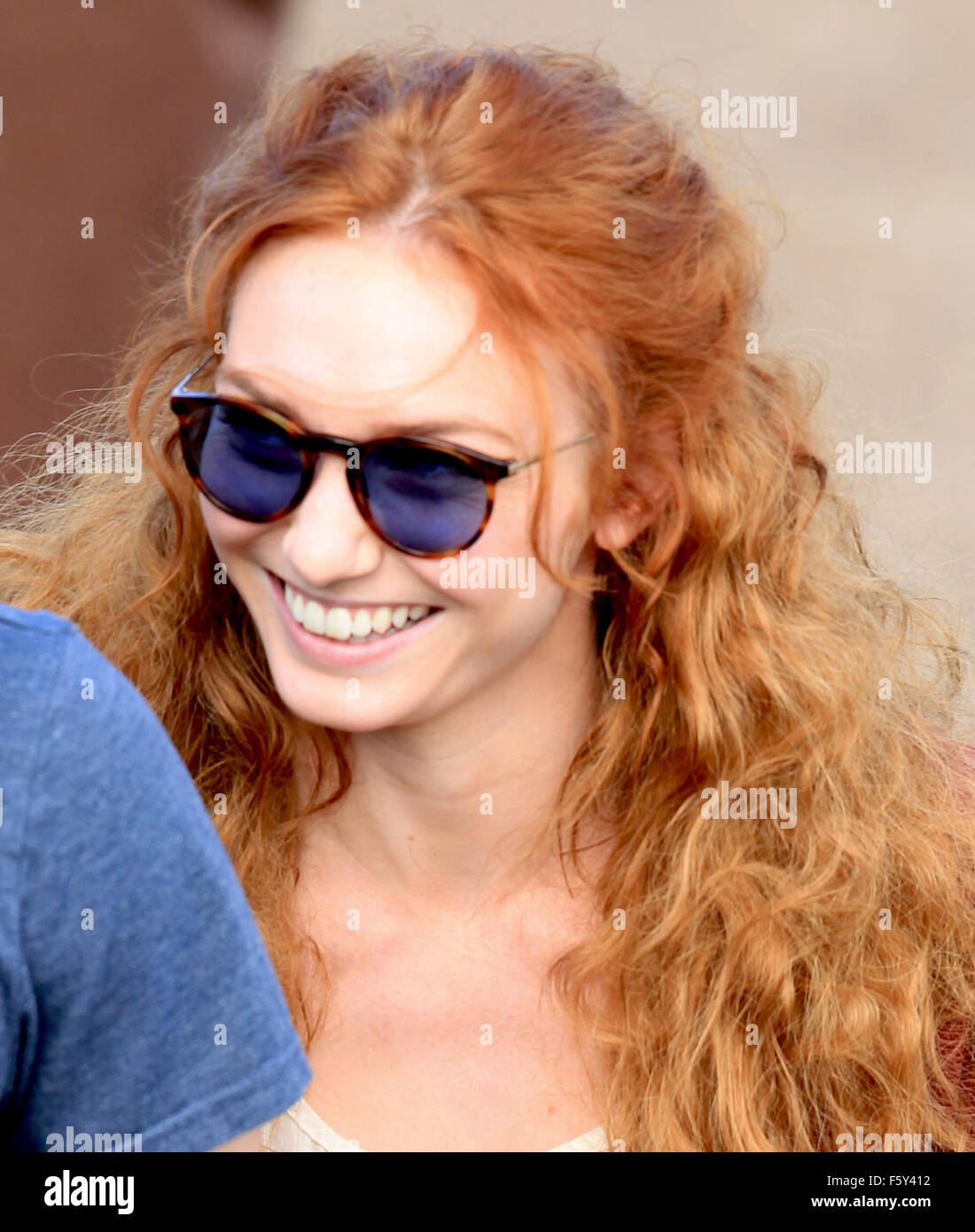 Eleanor Tomlinson who plays Demelza BBC drama Poldark being filmed in ...