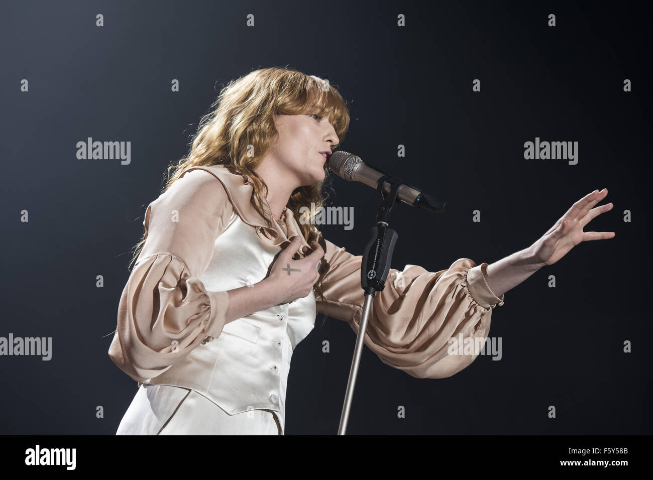 Florence and the Machine performing live on stage at Alexandra Palace ...