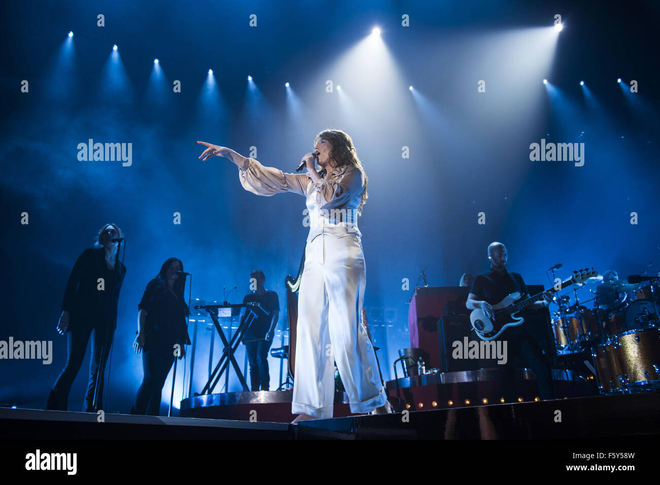 Florence and the Machine performing live on stage at Alexandra Palace ...