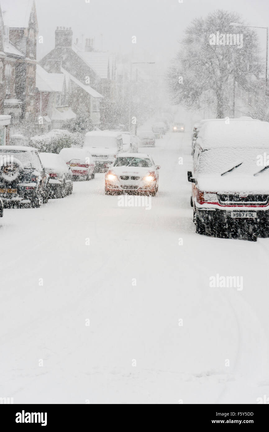 Driving into snowstorm hi-res stock photography and images - Alamy
