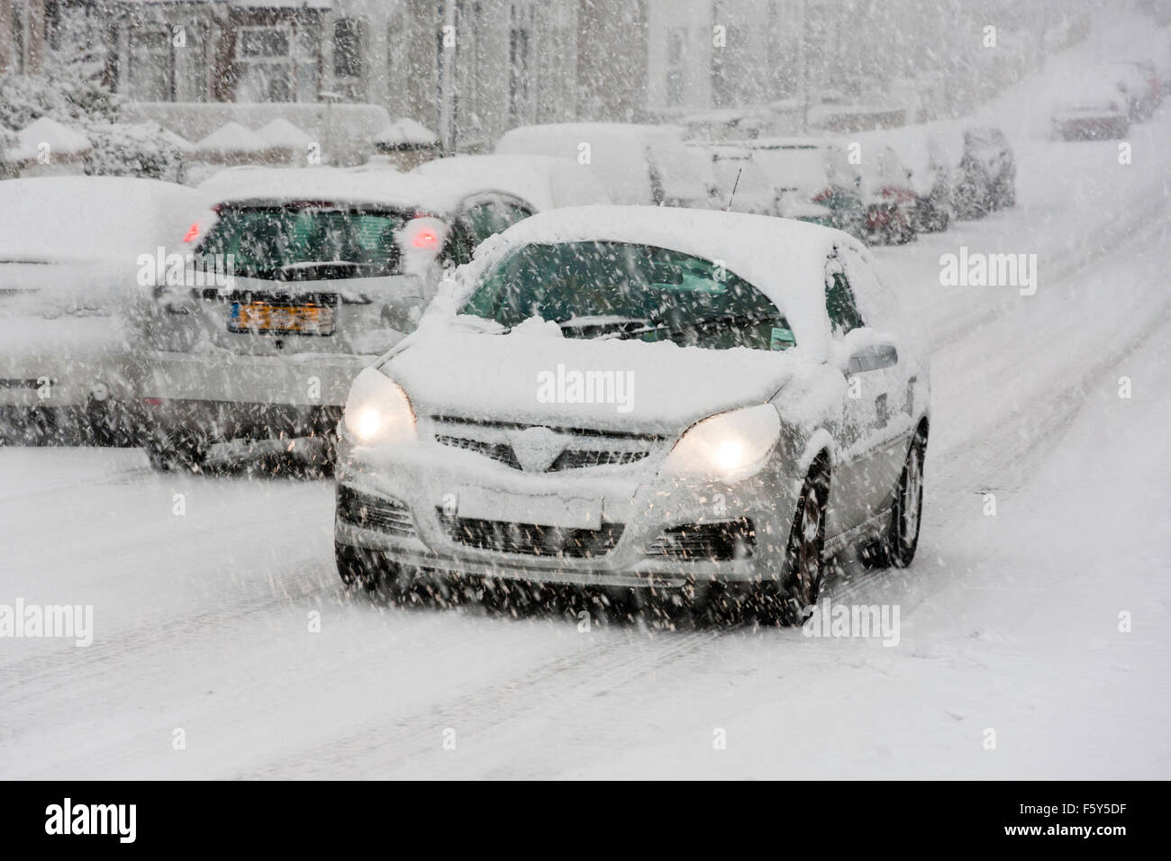 Driving into snowstorm hi-res stock photography and images - Alamy