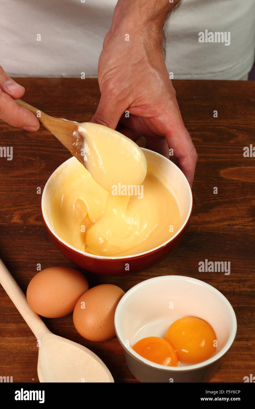 Making Mayonnaise. Series Stock Photo - Alamy
