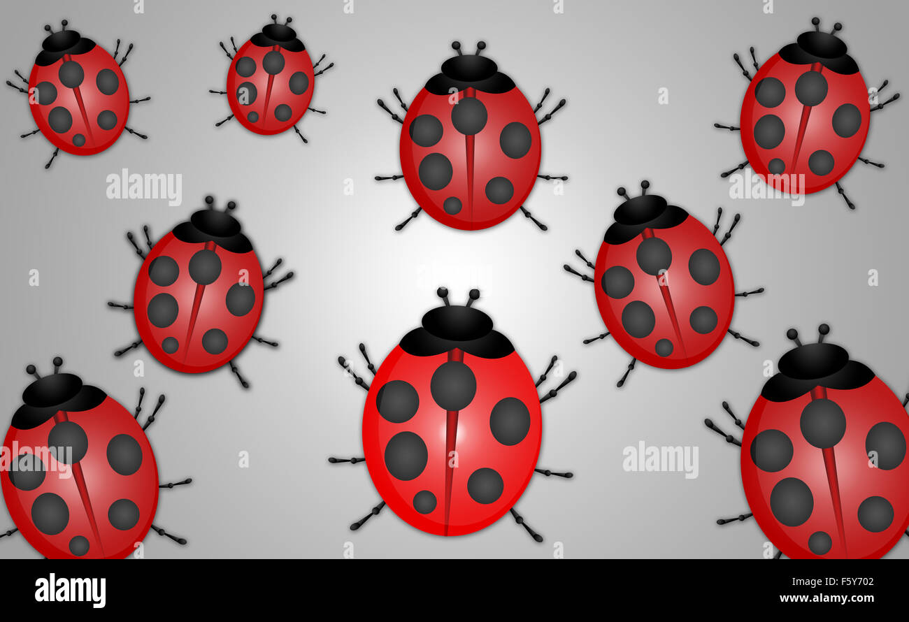 Ladybug Abstract Illustration Stock Photo - Alamy