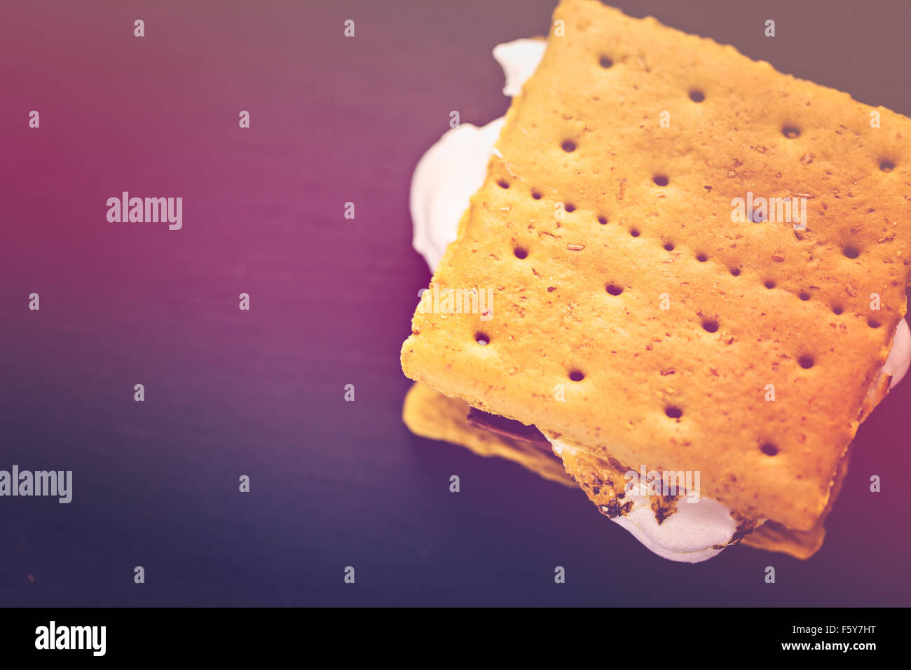 Freshly toasted smores with large white marshmallows Stock Photo - Alamy