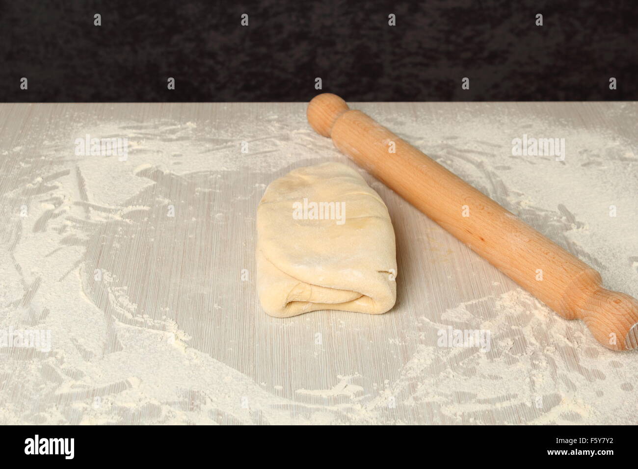 Making Puff Pastry. Dough ready before chilling Stock Photo - Alamy
