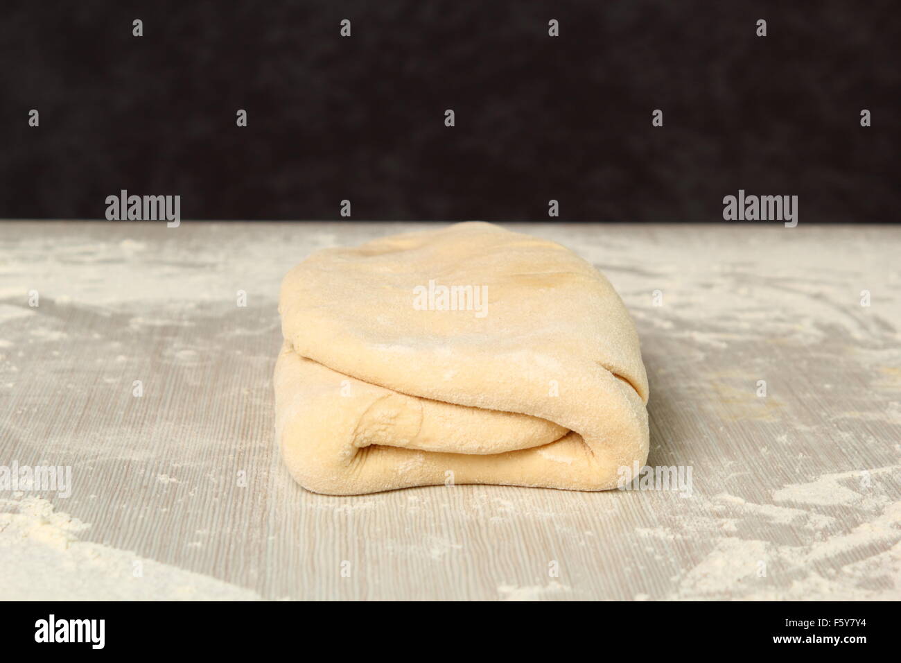Making Puff Pastry. Dough ready before chilling Stock Photo - Alamy