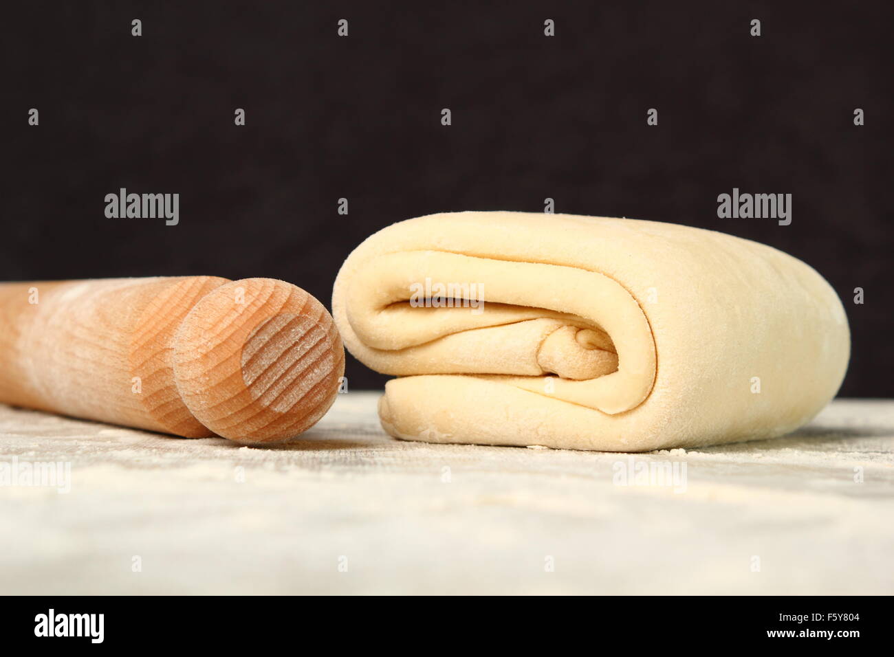 Making Puff Pastry. Dough ready before chilling Stock Photo - Alamy