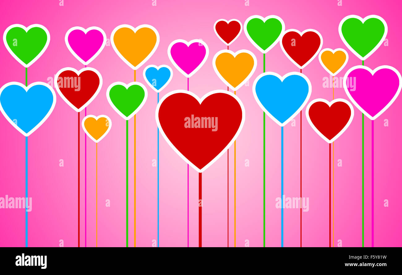Colorful hearts hi-res stock photography and images - Alamy
