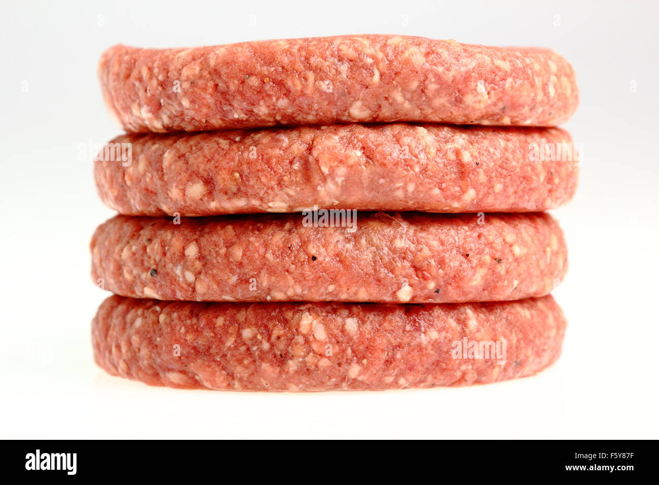 Raw Burger Beef Patty Stock Photo - Alamy