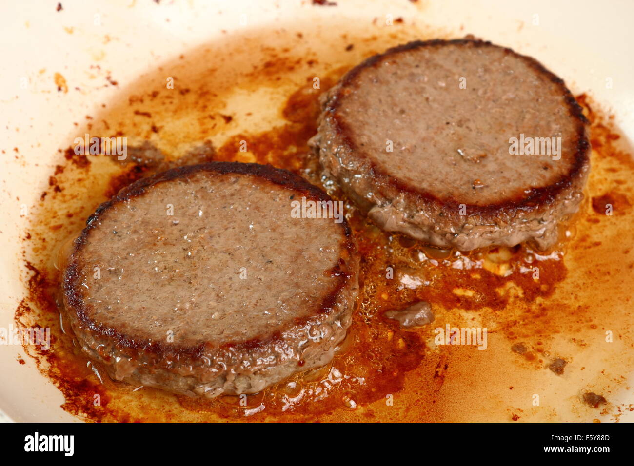 Frying Burger Beef Patty Stock Photo - Alamy