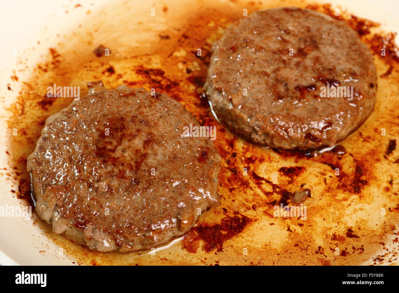 Frying Burger Beef Patty Stock Photo - Alamy