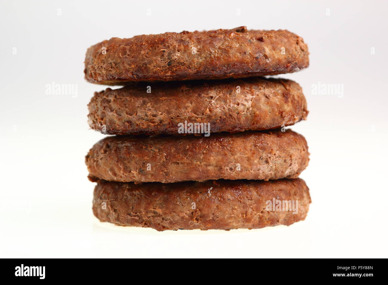 Fried Burger Beef Patty Stock Photo - Alamy