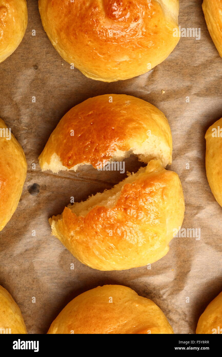 Homemade Yeast Sweet Roll Bun Stock Photo - Alamy