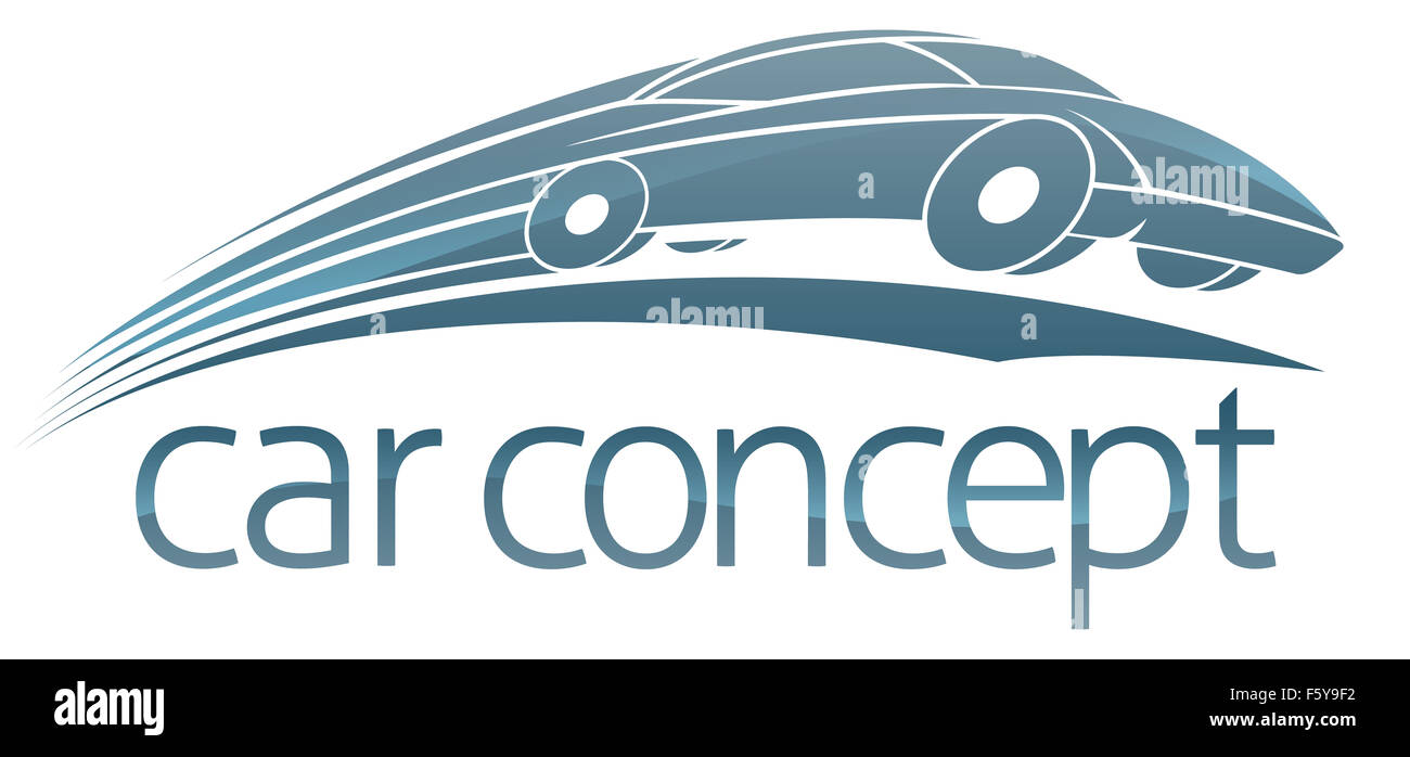 An illustration of a fast car with speed lines coming out of the back ...