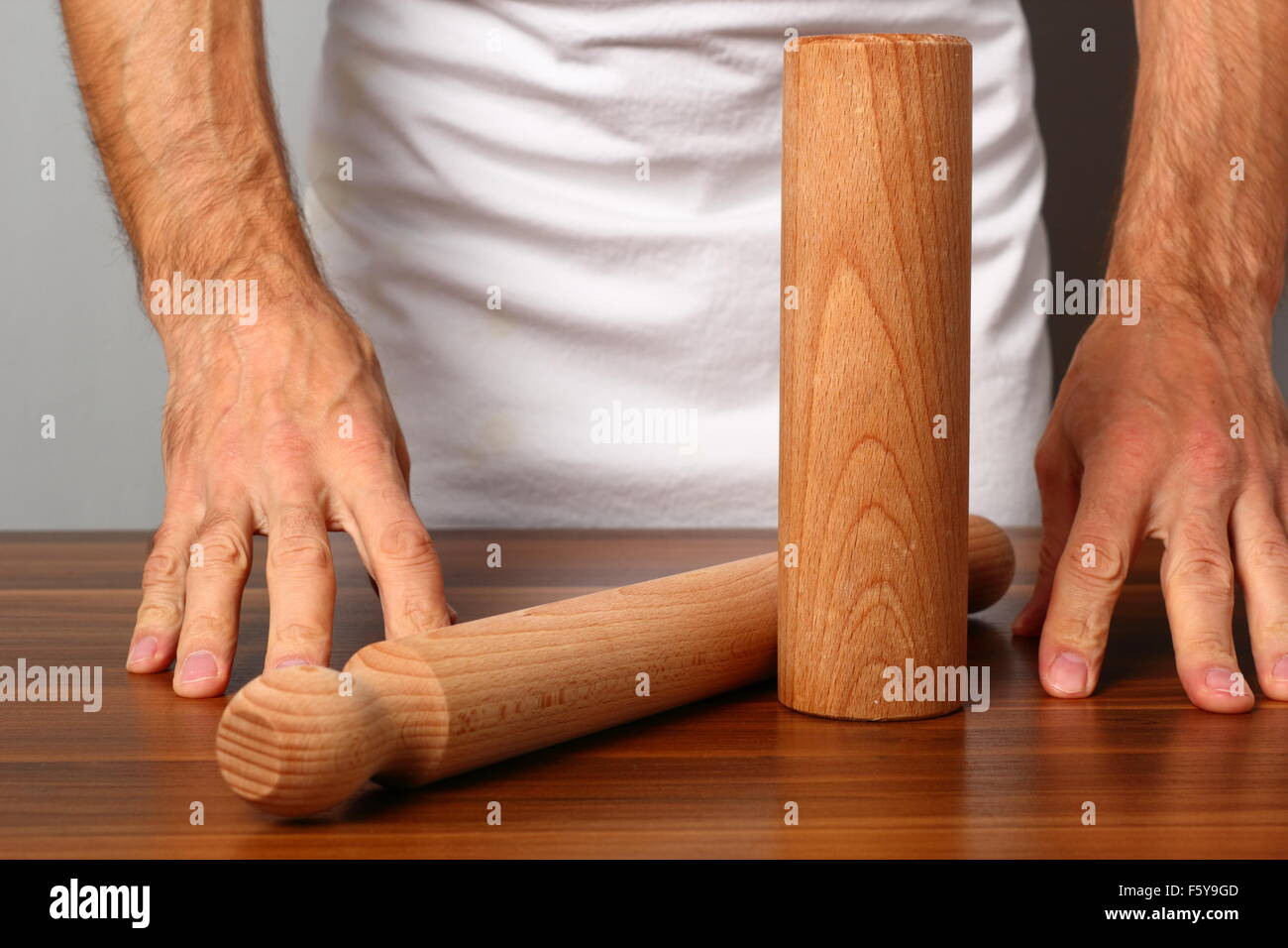 Chef and Rolling pins Stock Photo - Alamy