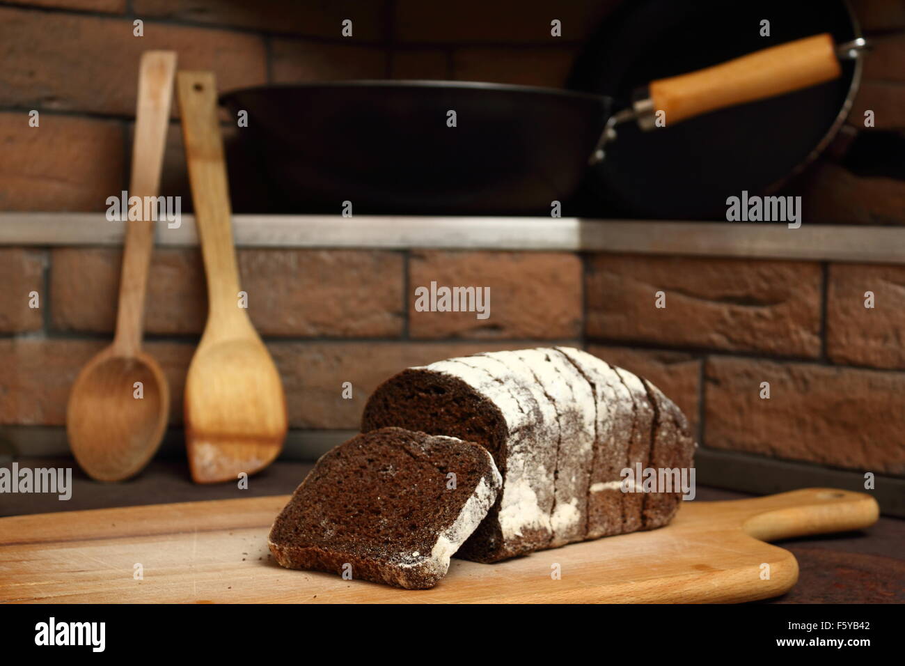 Dark Brown Bread Stock Photo - Alamy