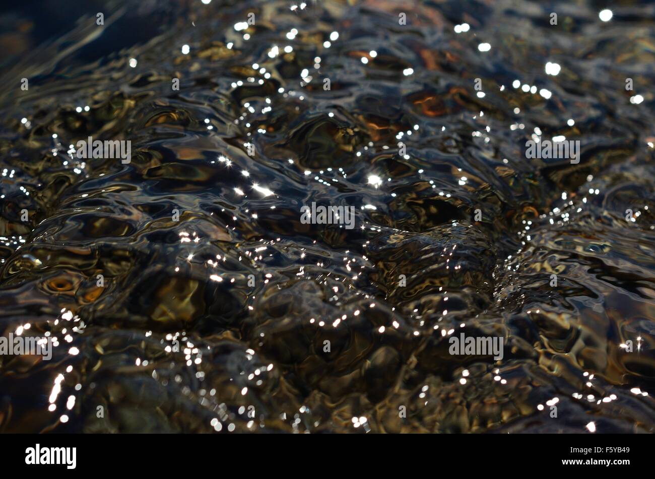 bubbly fresh river water flow macro photo background Stock Photo - Alamy