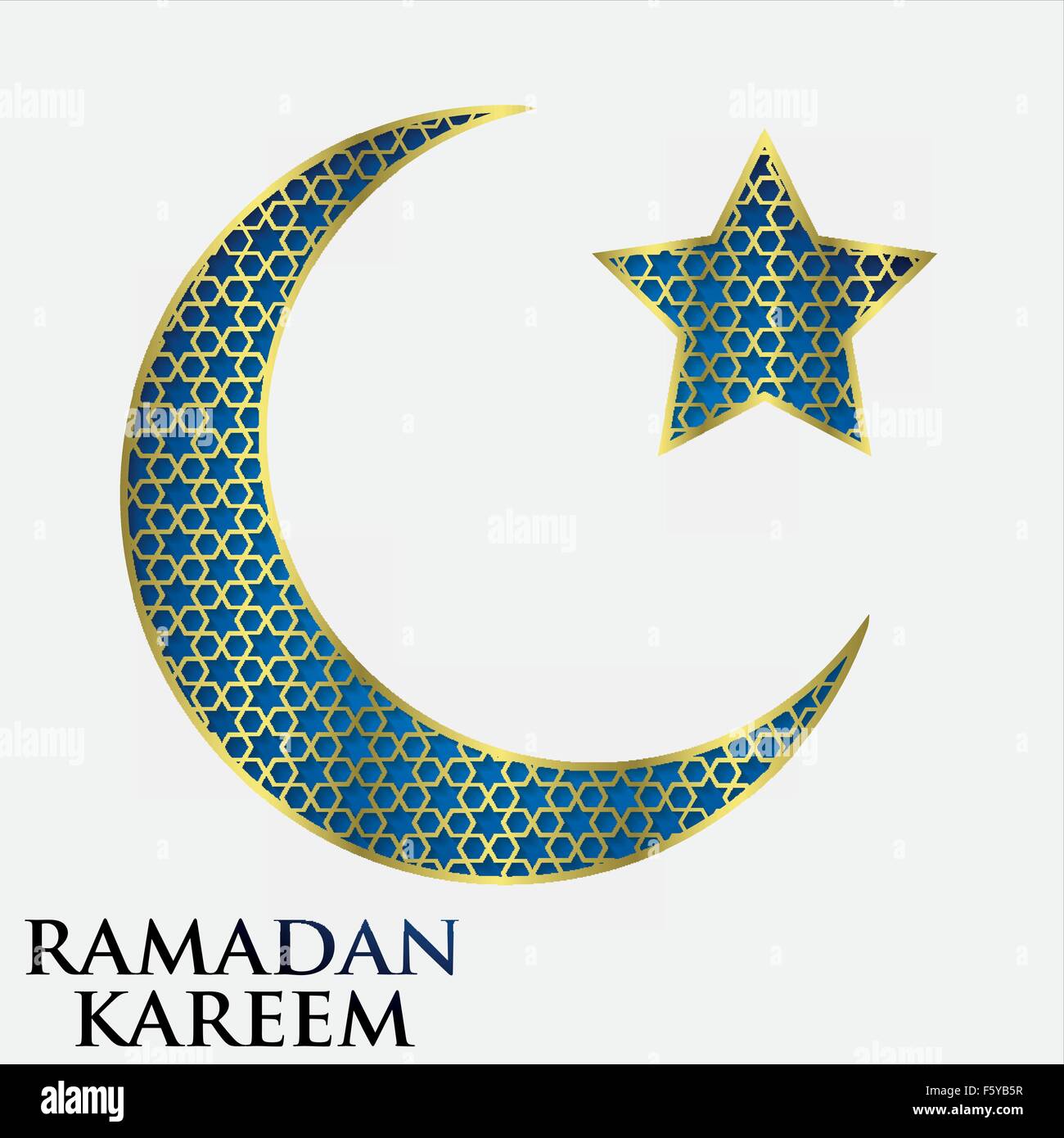 Textured crescent moon Ramadan card in vector format Stock Vector Image ...