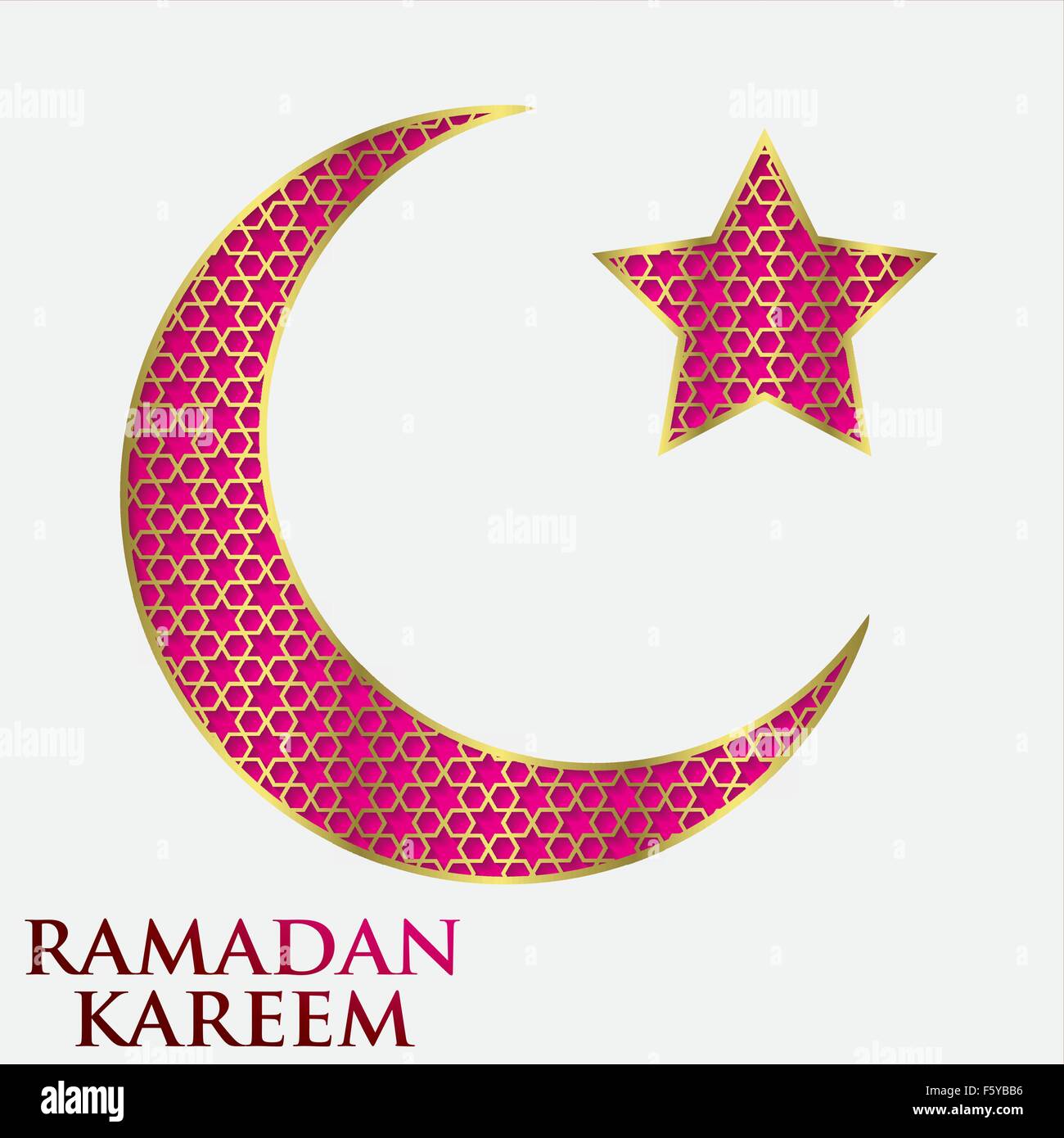 Textured crescent moon Ramadan card in vector format Stock Vector Image ...