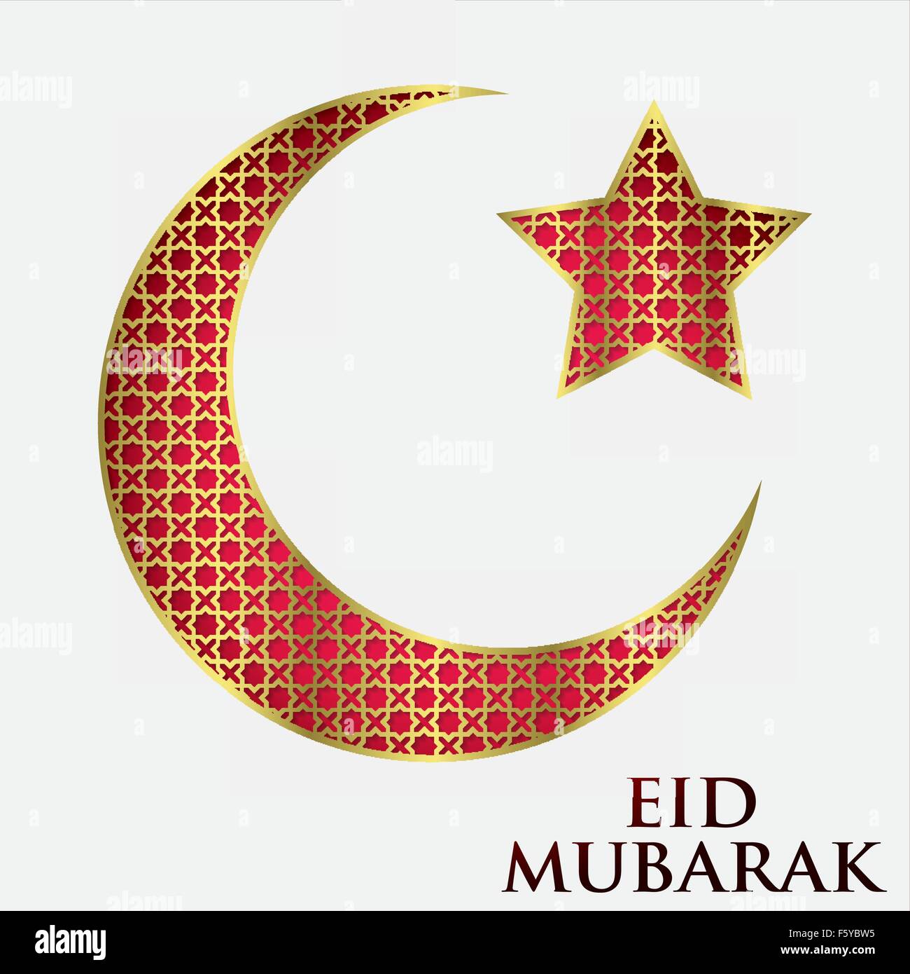 Textured crescent moon Eid card in vector format Stock Vector Image ...