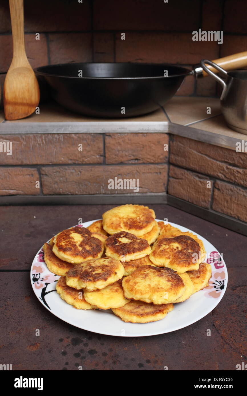 Rustic cottage cheese pancakes hi-res stock photography and images - Alamy