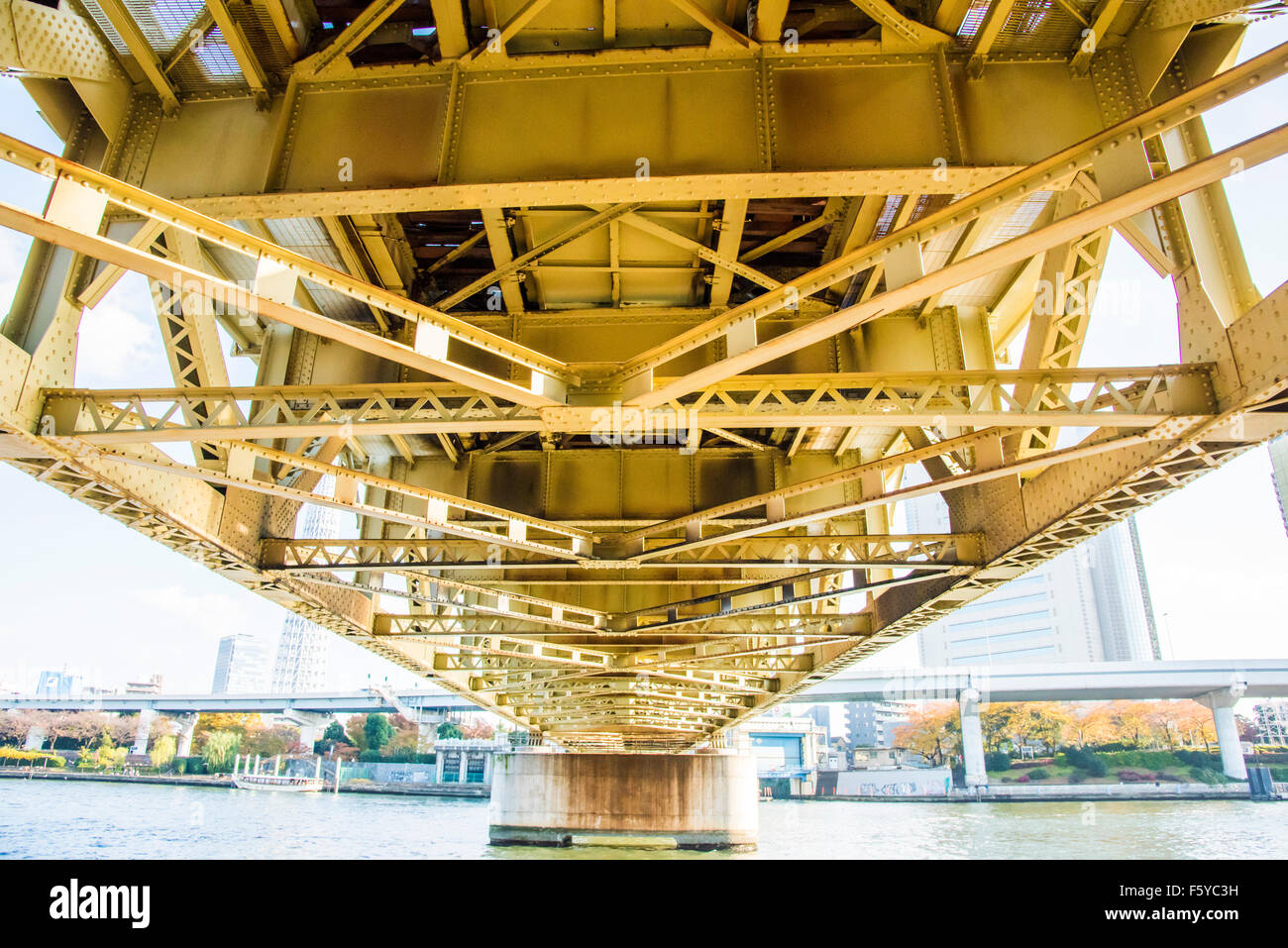 Tobu Line Sumida River bridge,Sumida river,Tokyo,Japan Stock Photo - Alamy