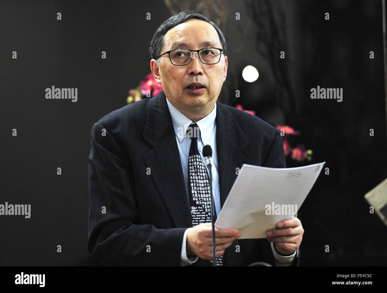 Jakarta, Indonesia. 10th Nov, 2015. Professor Chen Lai from Tsing Hua ...