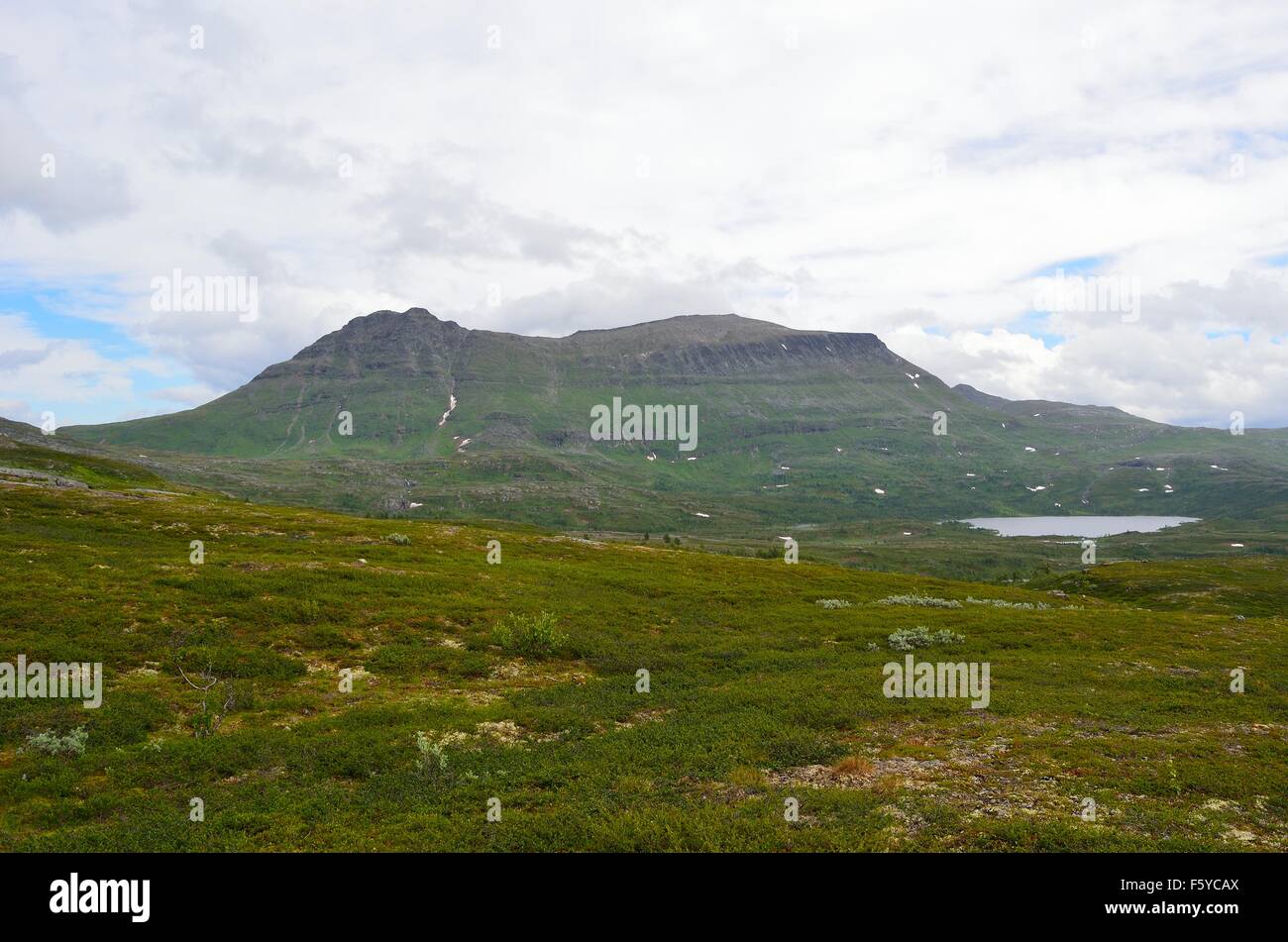 the beautiful and majestic mount Mauken in northern Norway in maalselv ...