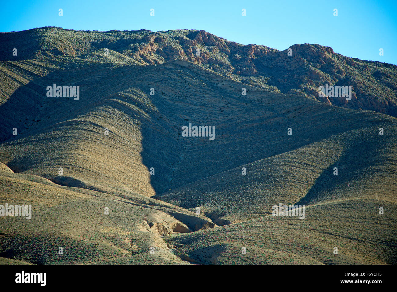 valley in africa morocco the atlas dry mountain ground isolated hill ...