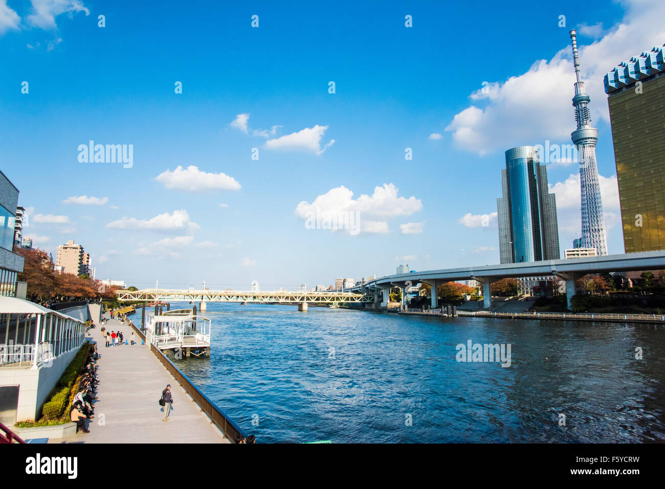 View from Azumabashi,Sumida river,Tokyo,Japan Stock Photo - Alamy