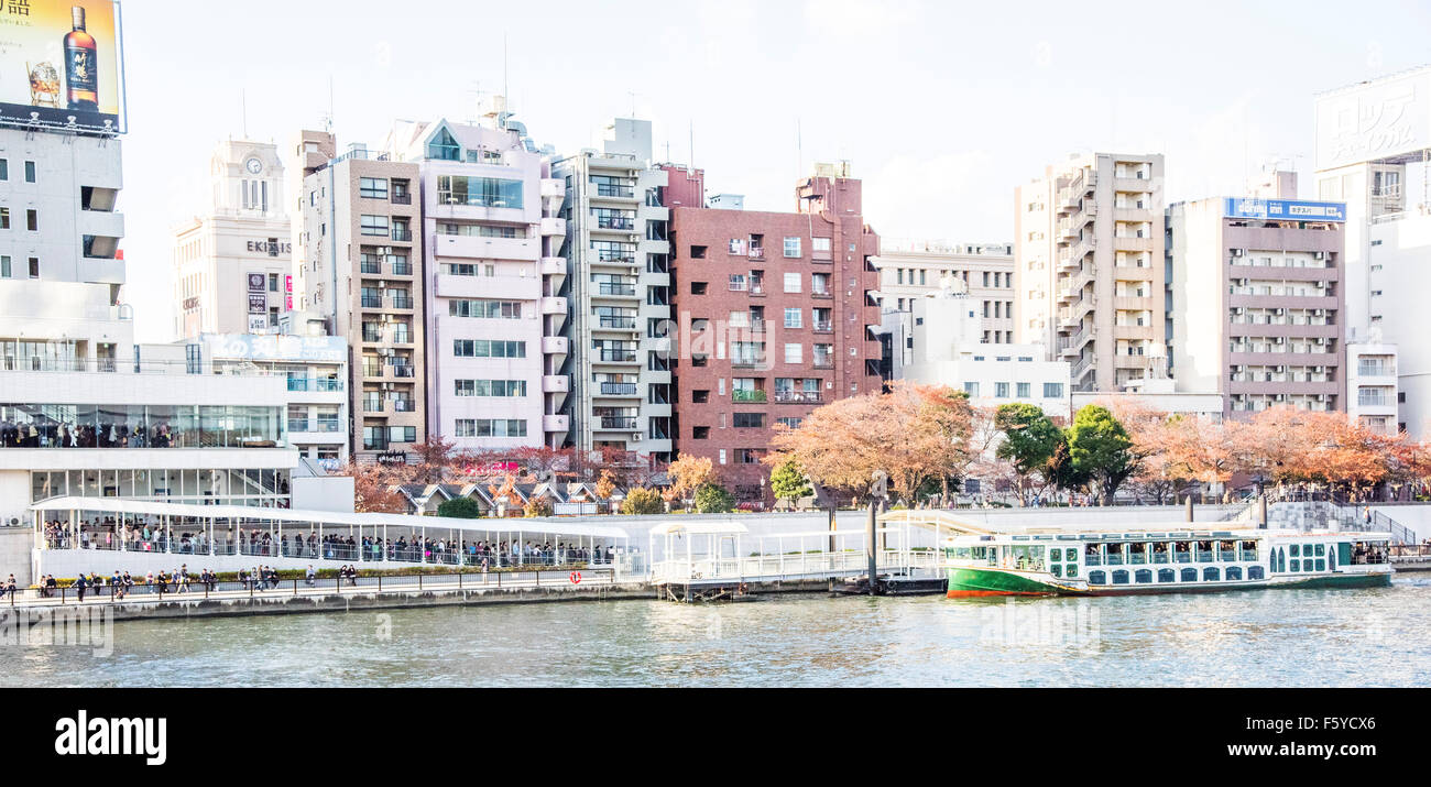View from Azumabashi,Sumida river,Tokyo,Japan Stock Photo - Alamy