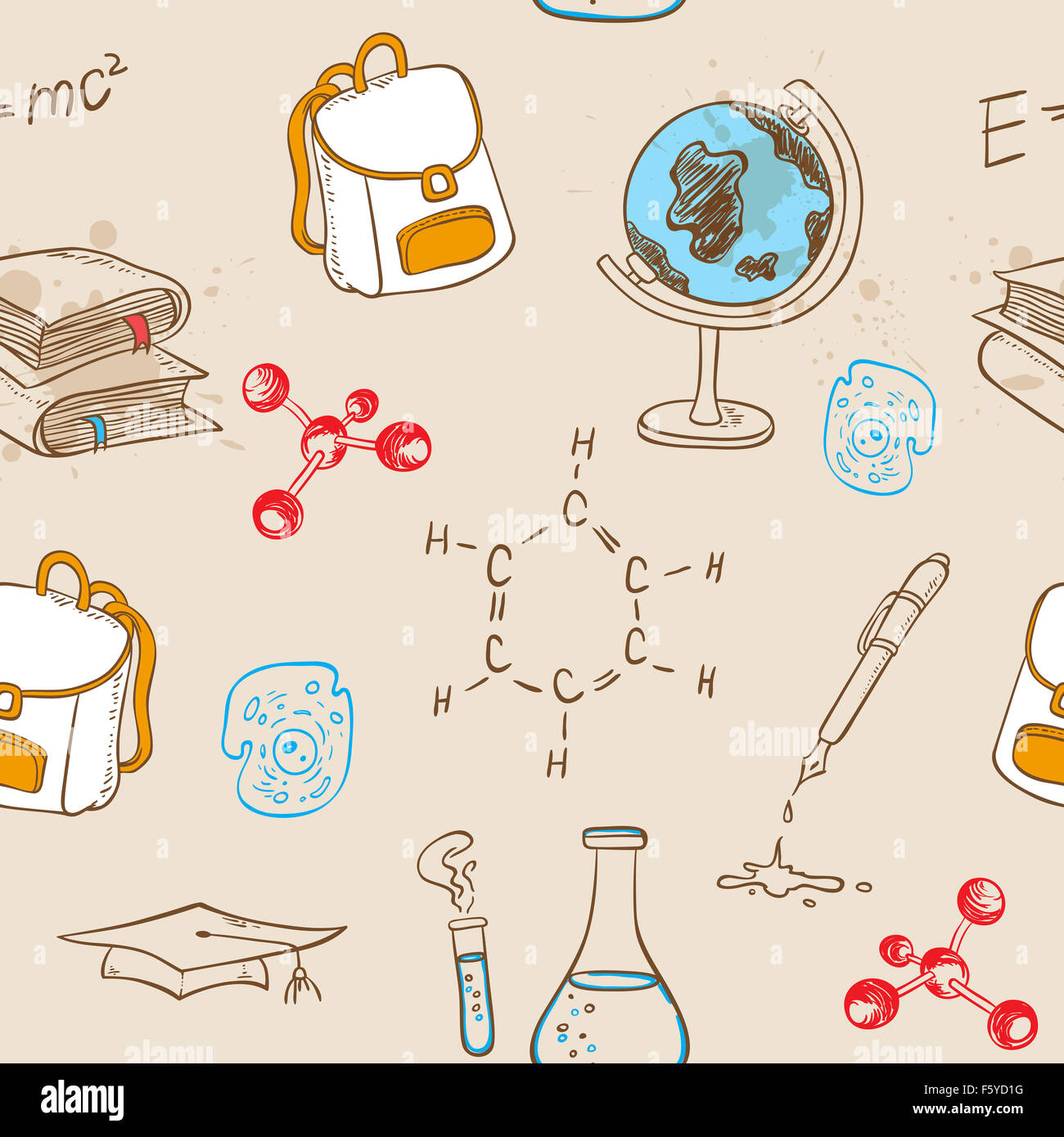 Seamless study pattern hi-res stock photography and images - Alamy