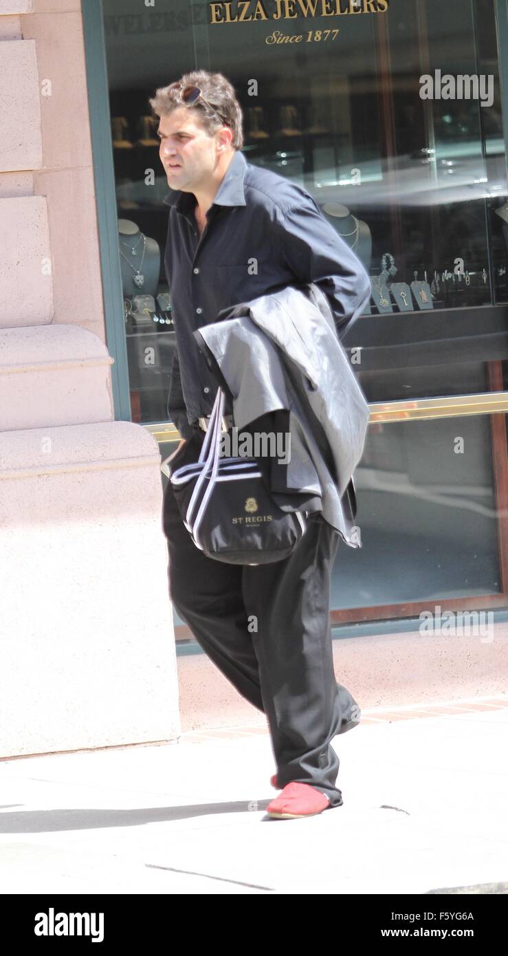 Jason Davis goes shopping in Beverly Hills in ill fitting trousers and ...