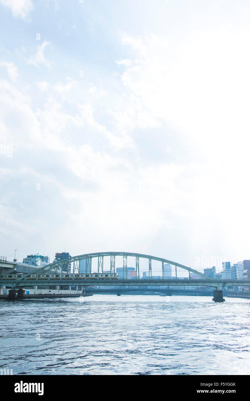 Sobu Line Sumida River bridge,Sumida river,Tokyo,Japan Stock Photo - Alamy
