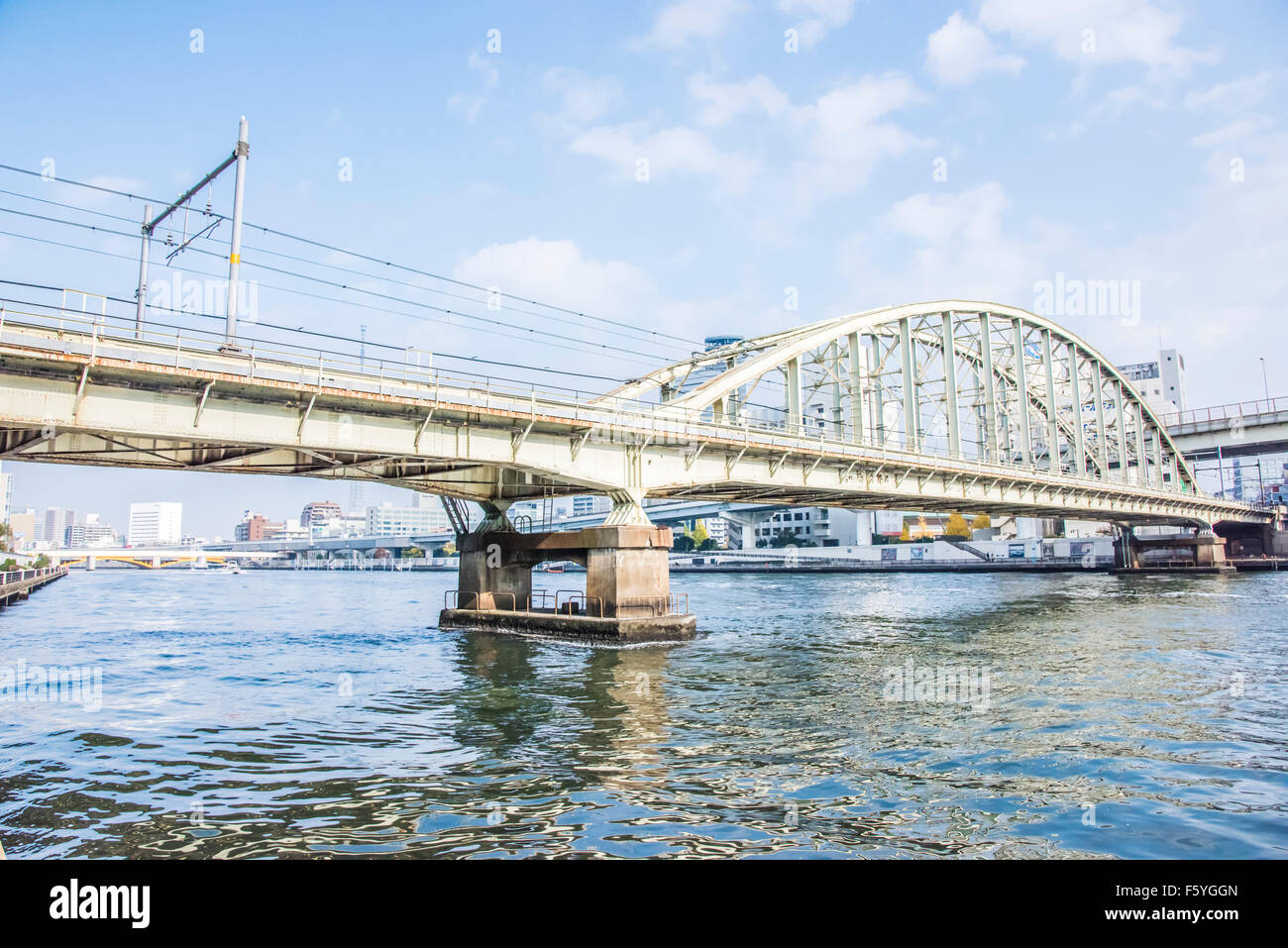 Sobu Line Sumida River bridge,Sumida river,Tokyo,Japan Stock Photo - Alamy