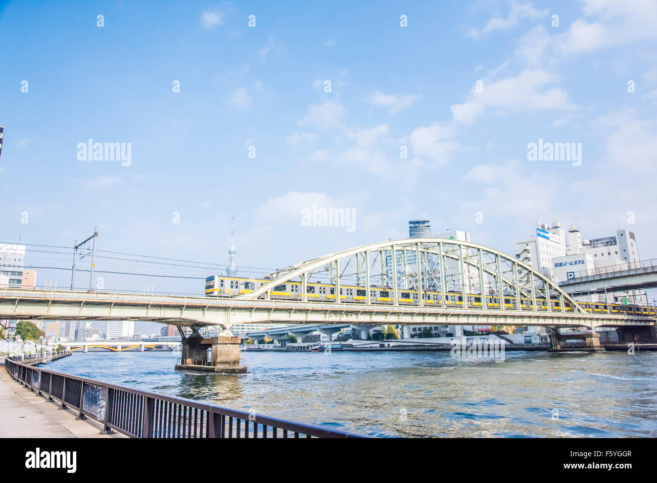 Sobu Line Sumida River bridge,Sumida river,Tokyo,Japan Stock Photo - Alamy