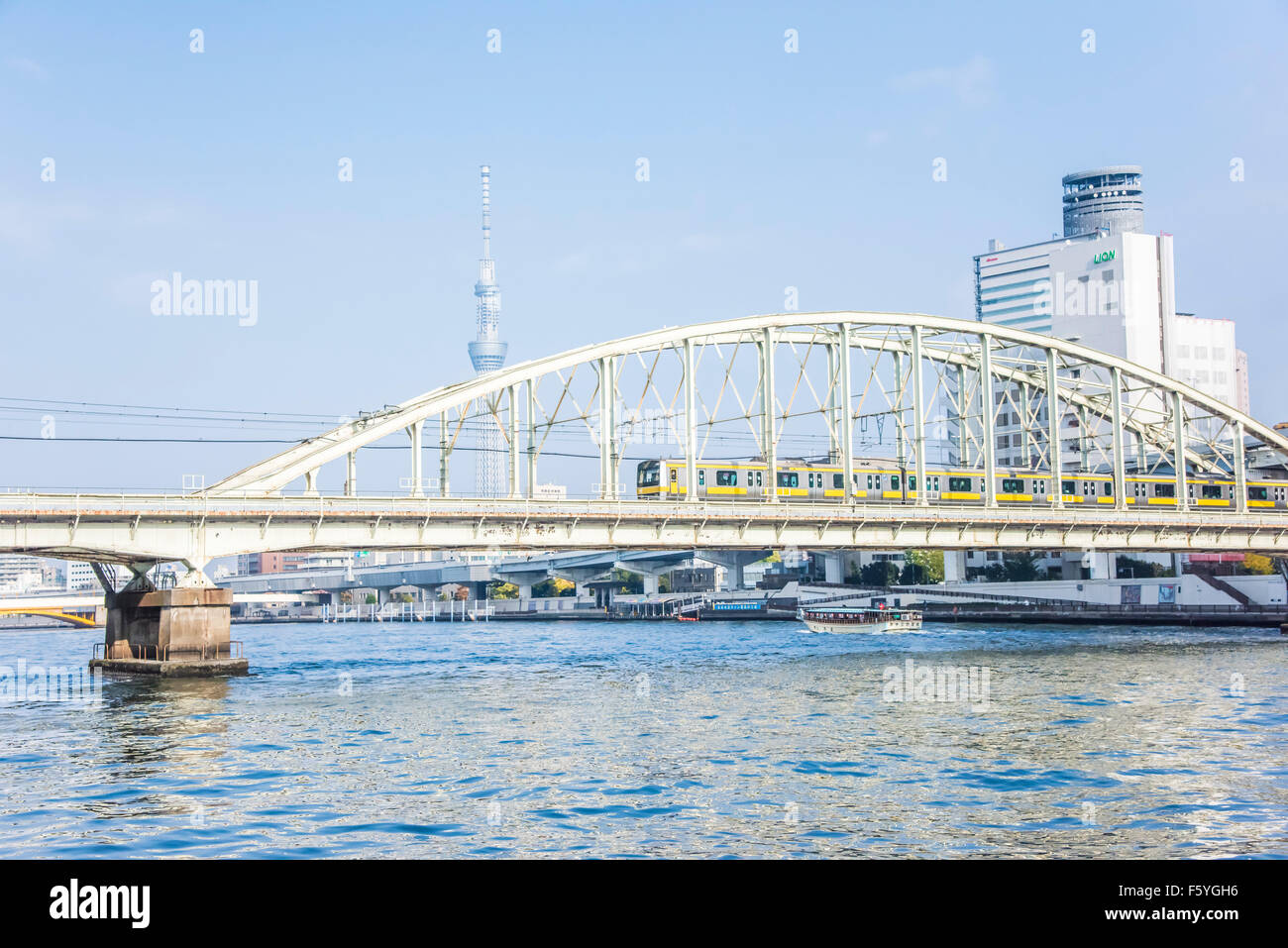 Sobu Line Sumida River bridge,Sumida river,Tokyo,Japan Stock Photo - Alamy