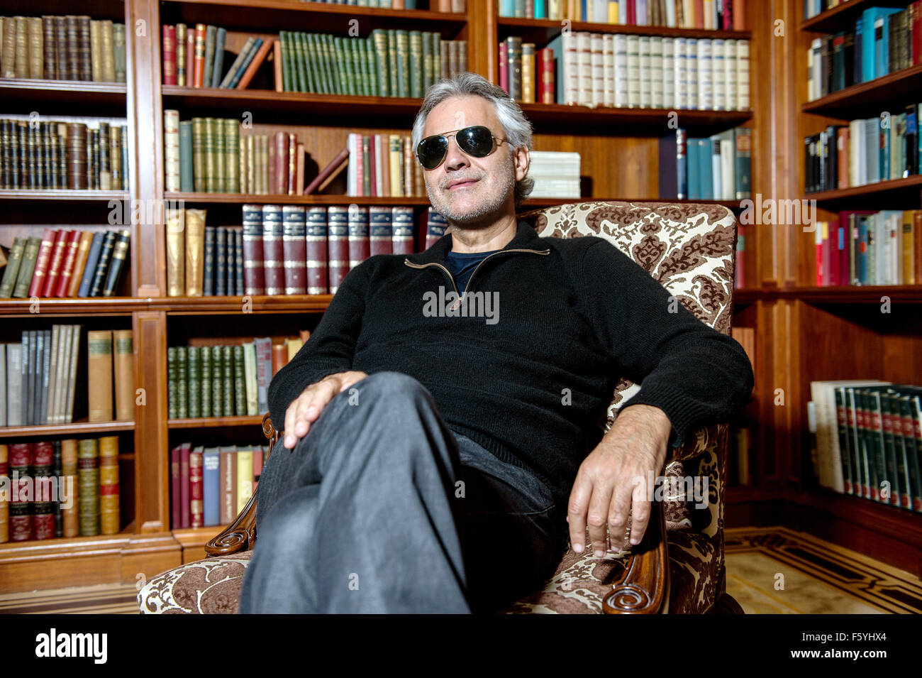 Berlin, Germany. 09th Nov, 2015. Italian singer Andrea Bocelli poses ...
