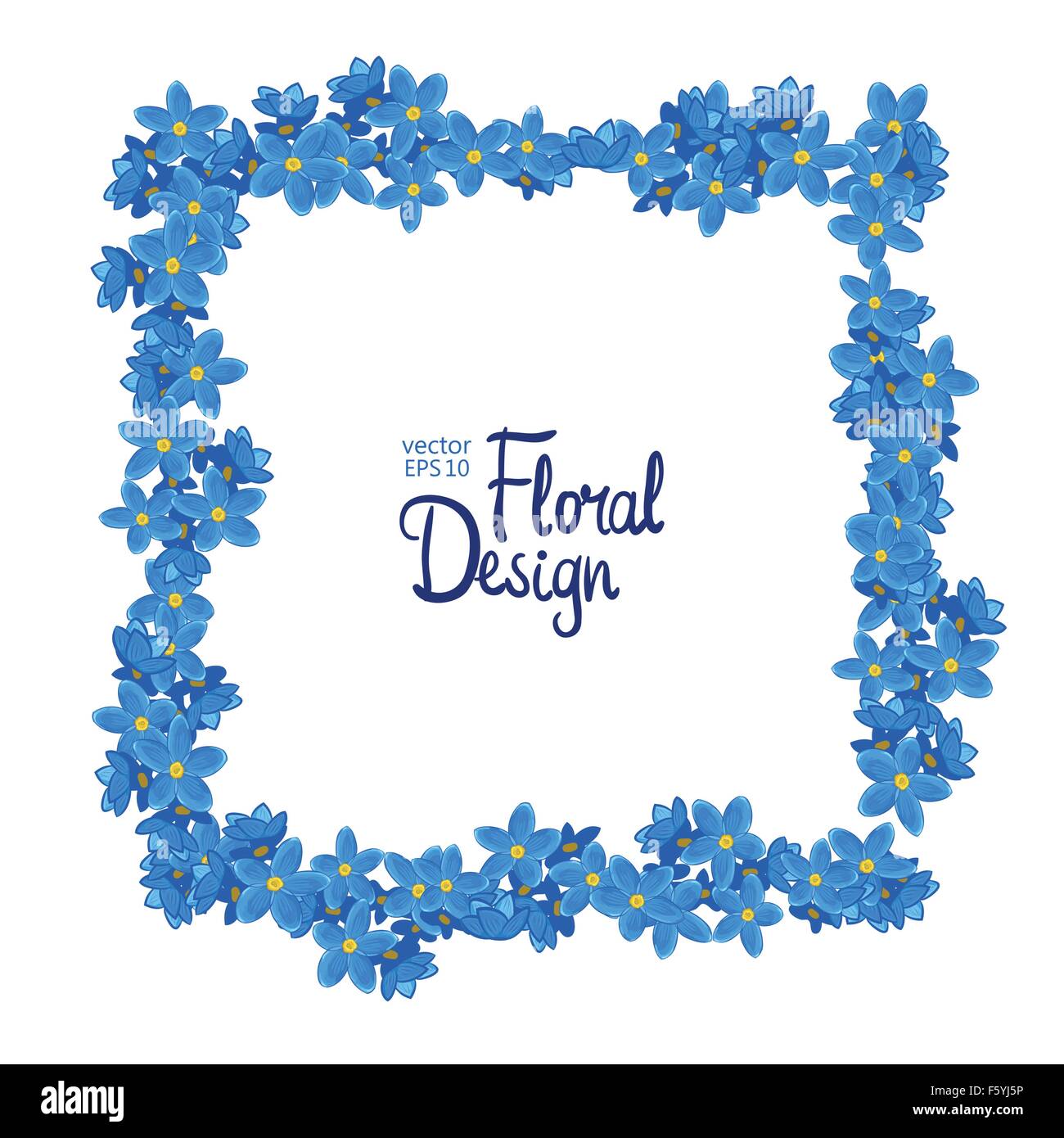 Vector frame with forget-me-not flowers Stock Vector Image & Art - Alamy
