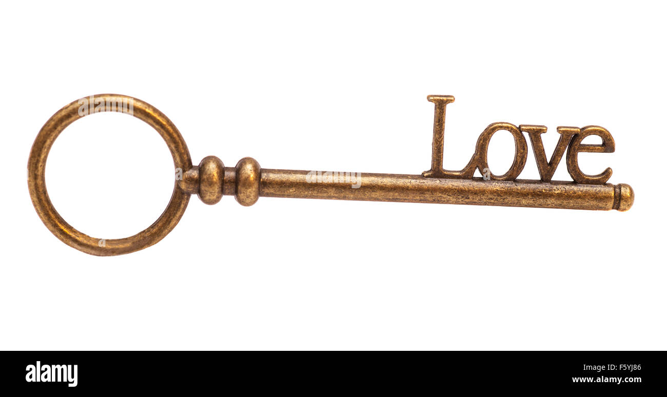 Key for love isolated on white Stock Photo - Alamy