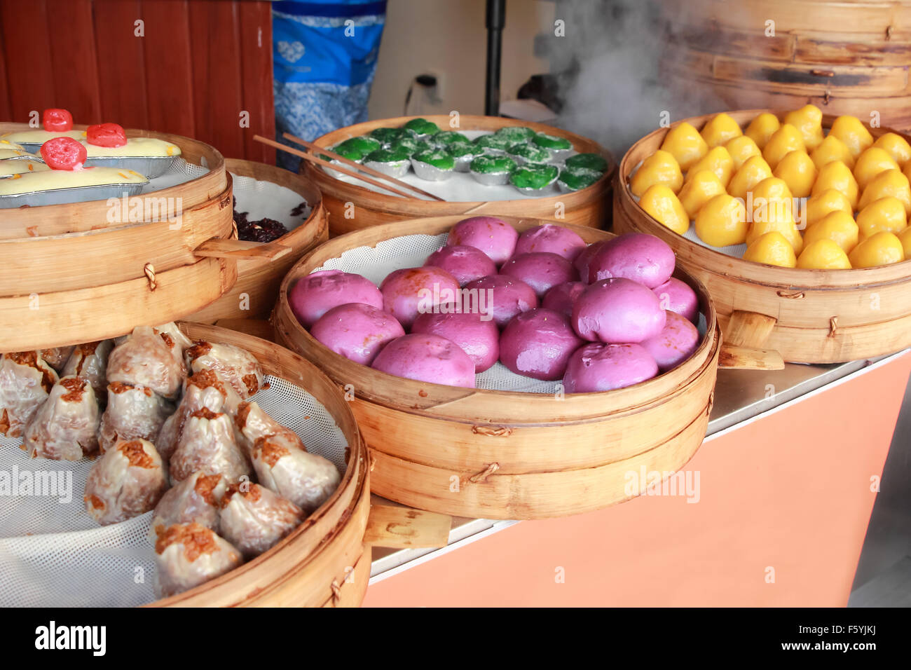 Chinese traditional food at the Ciqikou Ancient Town in Chongqing Stock ...