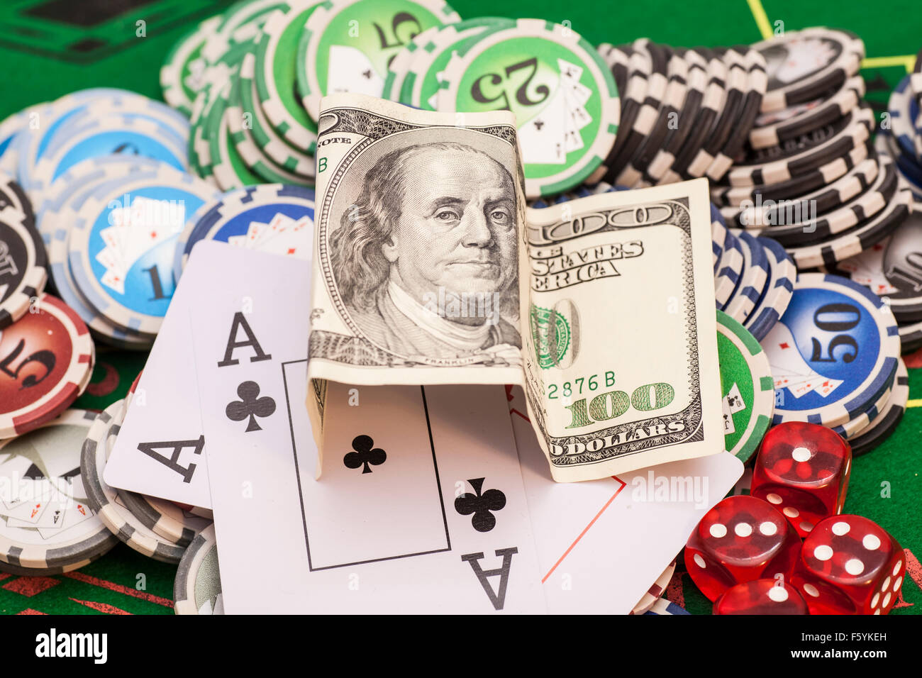 Poker chips money hi-res stock photography and images - Alamy