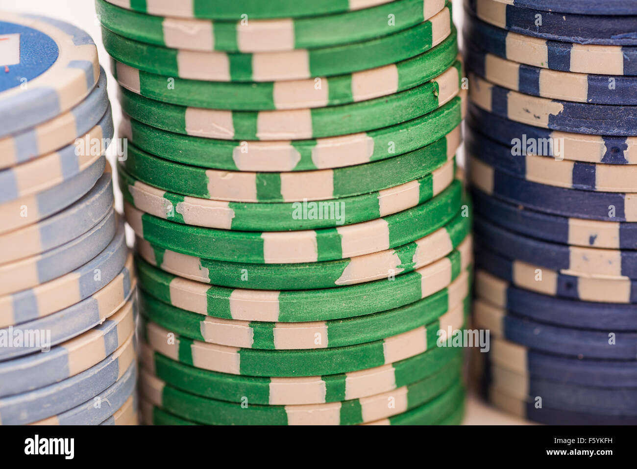 Stack of various poker chips Stock Photo - Alamy