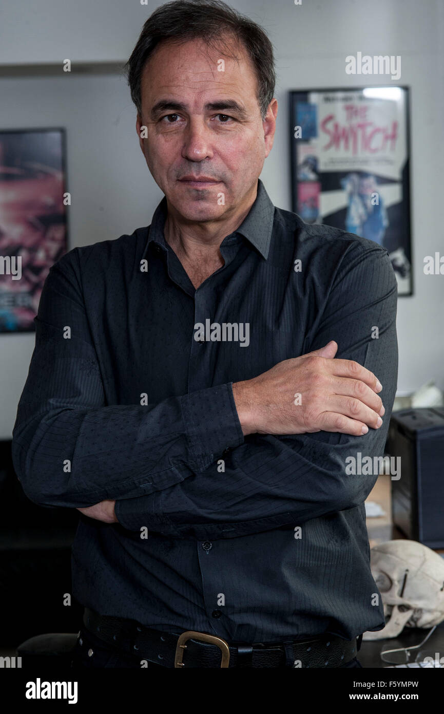 Writer Anthony Horowitz at desk in his home office Stock Photo - Alamy