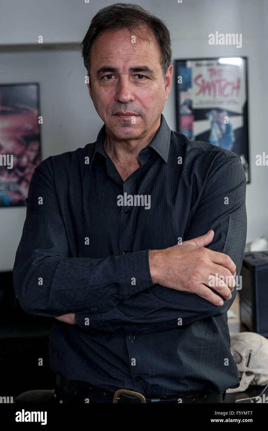 Writer Anthony Horowitz at desk in his home office Stock Photo - Alamy