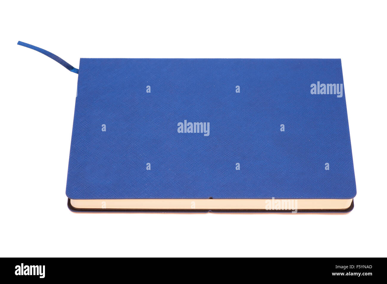 Blue notebook isolated on white background Stock Photo - Alamy