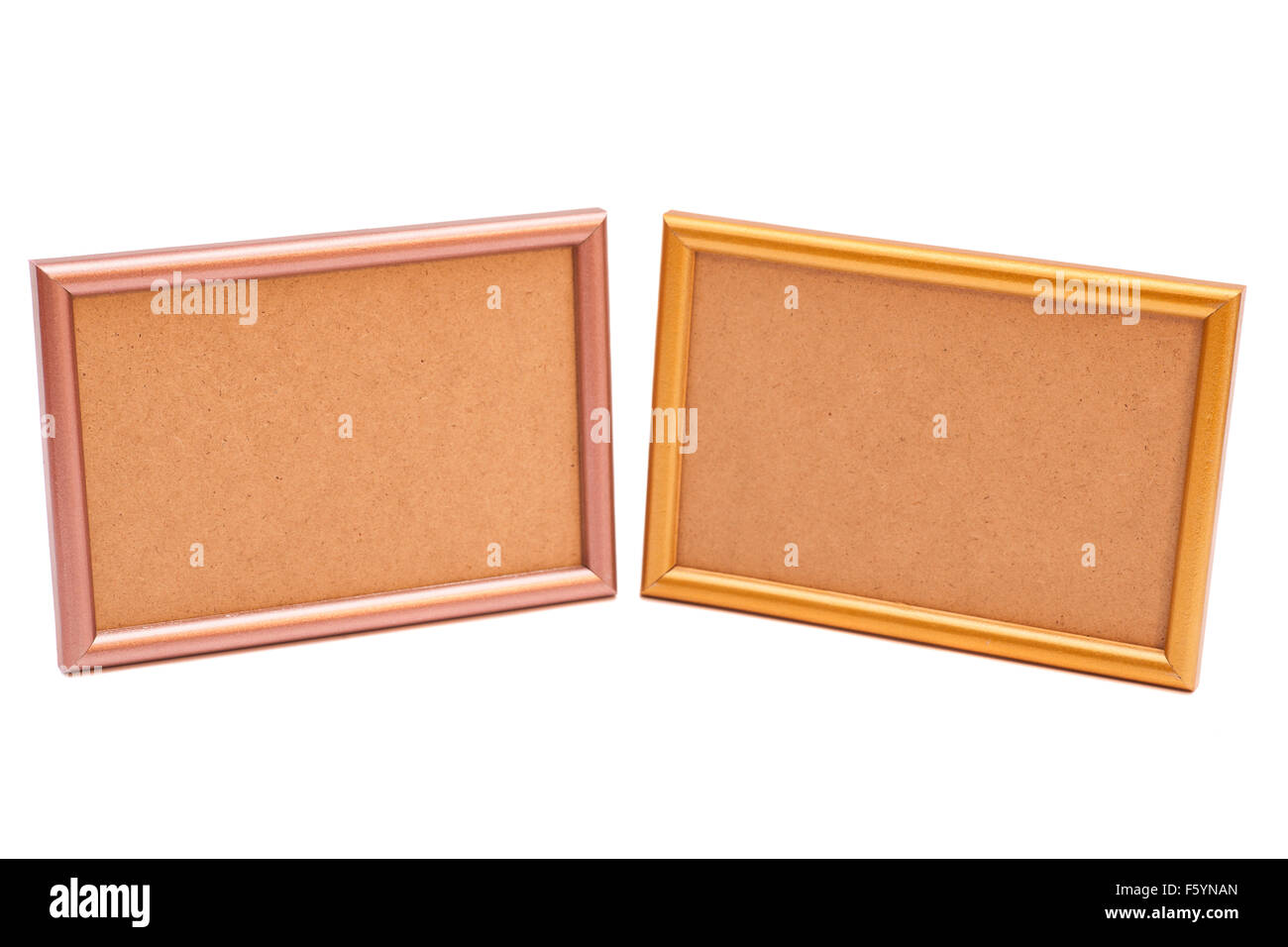 Golden and silver frame on white background Stock Photo - Alamy