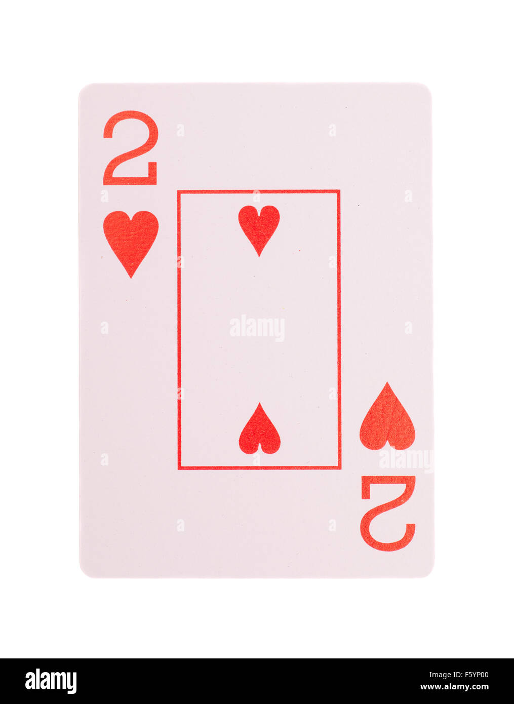 Playing card (two) isolated on white background Stock Photo - Alamy